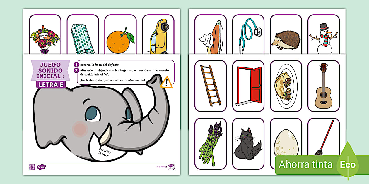 Juego: Sonido Inicial - Letra E - Twinkl