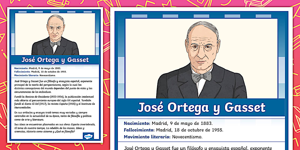 Póster informativo: José Ortega y Gasset (teacher made)
