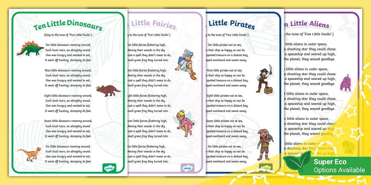 Ten Little…Counting to Ten Songs Pack | EYFS Maths Songs