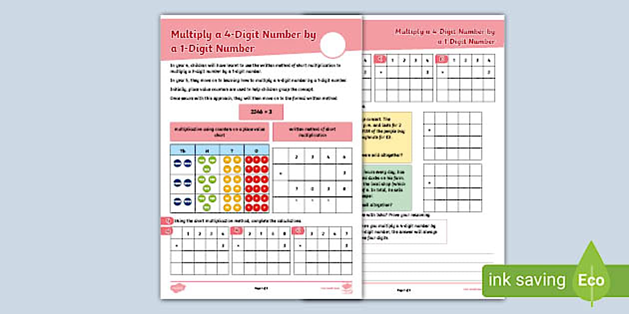 👉 Short Multiplication Activity Sheet - Twinkl