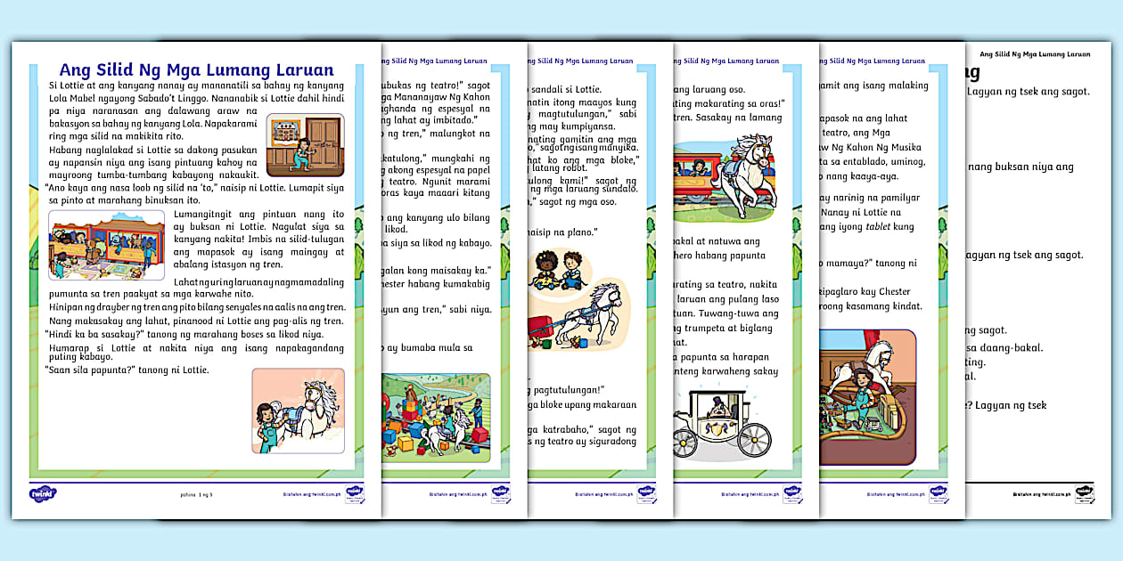 Ang Silid Ng Mga Lumang Laruan: Mga Pagsasanay Sa Pagbasa | Grade 1 | Twinkl