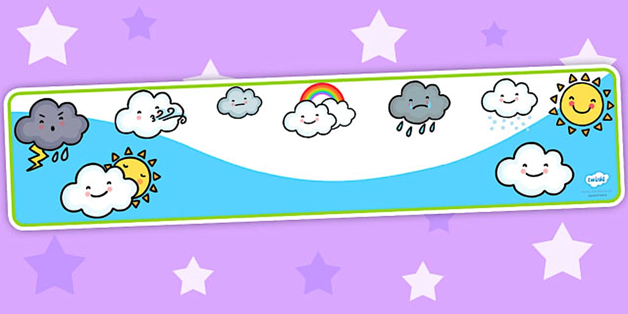 Weather Themed Editable Banner for Publisher (teacher made)