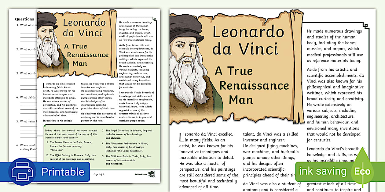 Leonardo da Vinci - A True Renaissance Man