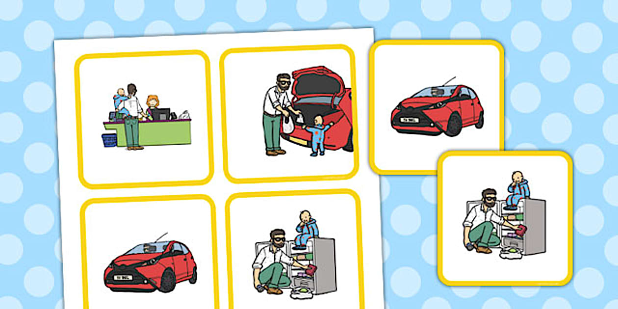 Supermarket Sequencing Cards (teacher made) - Twinkl