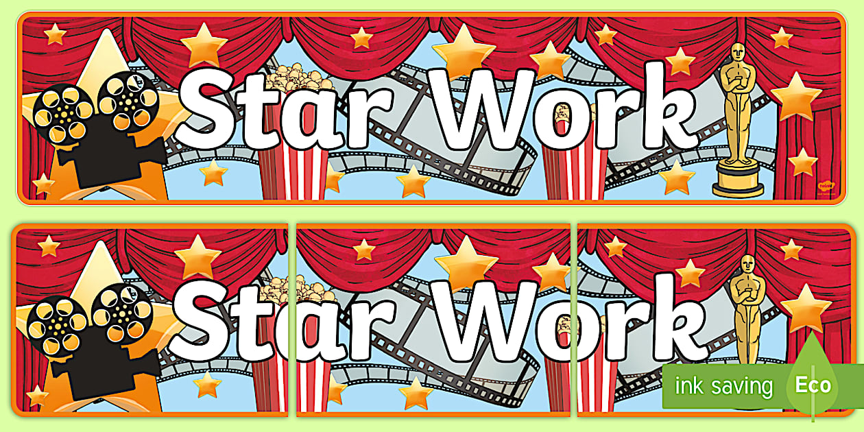 Star Work Display Banner (teacher made) - Twinkl