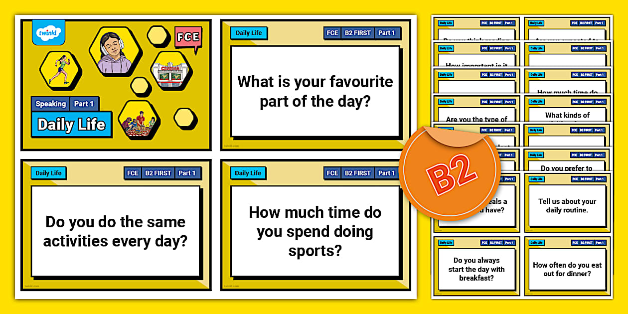 Twinkl B2 First Speaking Test Practice - Twinkl