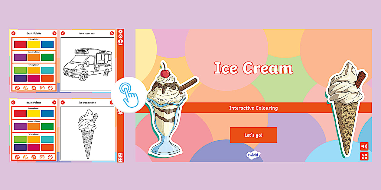 Ice Cream Interactive Colouring (Teacher-Made) - Twinkl