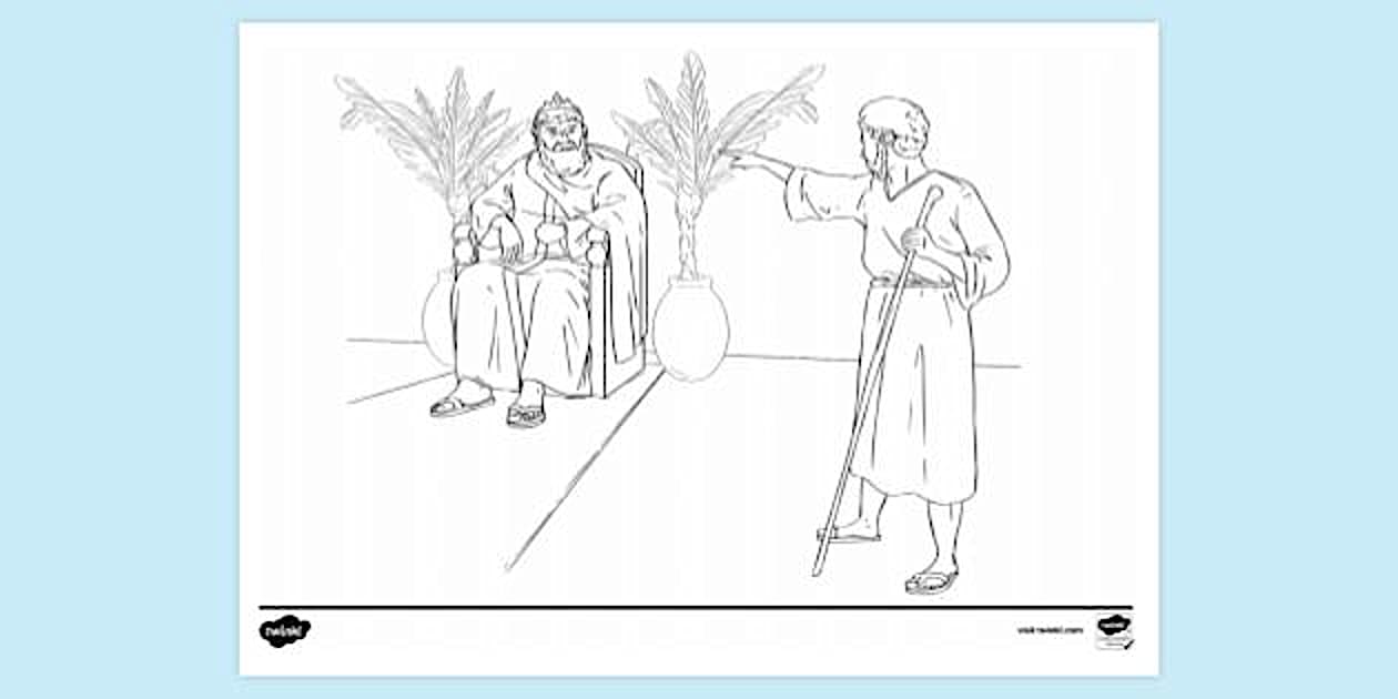 Elijah and Ahab Colouring Page | Colouring Sheets - Twinkl