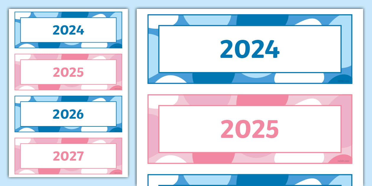 'Wee Buns' Years Cards 2024-2027 (Hecho por educadores)