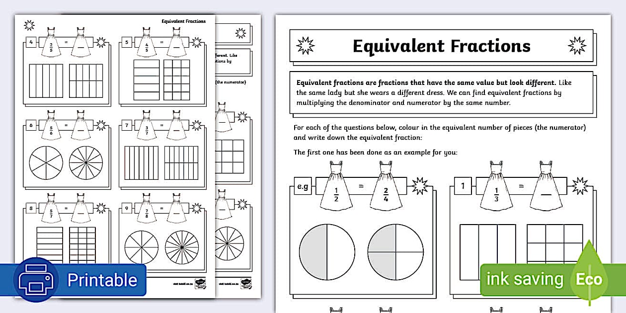 Equivalent Fractions | Primary Resources Maths Fractions