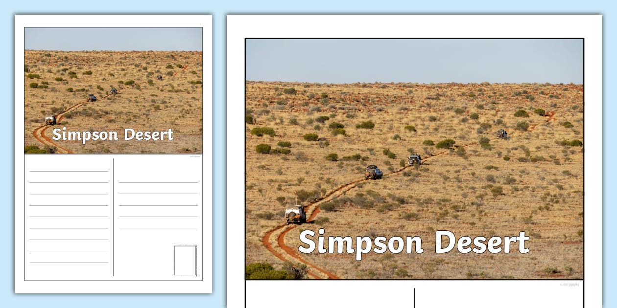 Simpson Desert Postcard Writing Template (Teacher-Made)