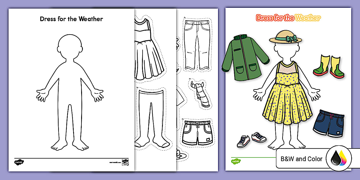 Dress Me for the Weather Printable- Primary Resources