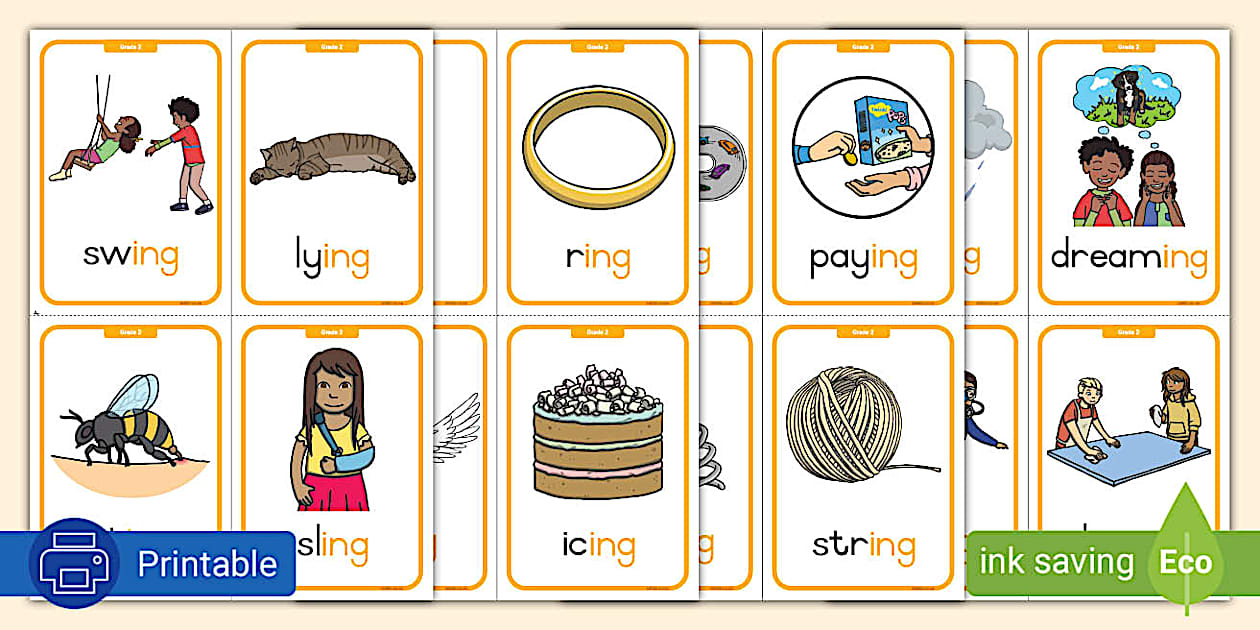 Grade 2 Phonics: ing Flashcards