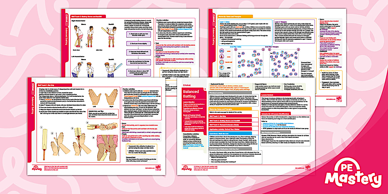 PE Mastery: 3rd/4th Class Cricket L2 - Balanced Batting