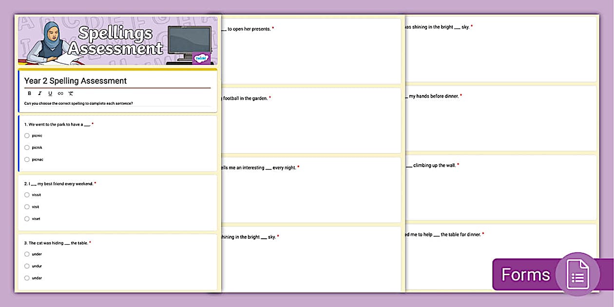 Year 2 Spelling Assessment