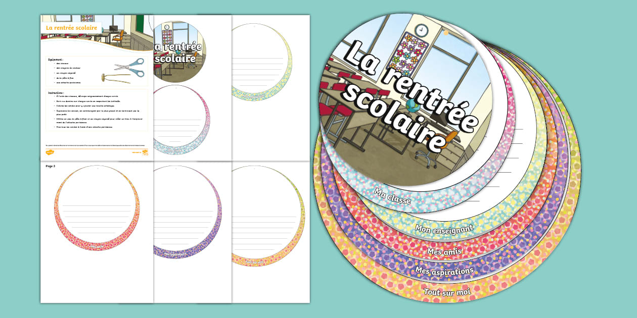 Livret rond : La rentrée scolaire (teacher made) - Twinkl