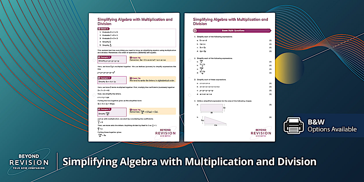 👉 Simplifying Algebra with Multiplication and Division