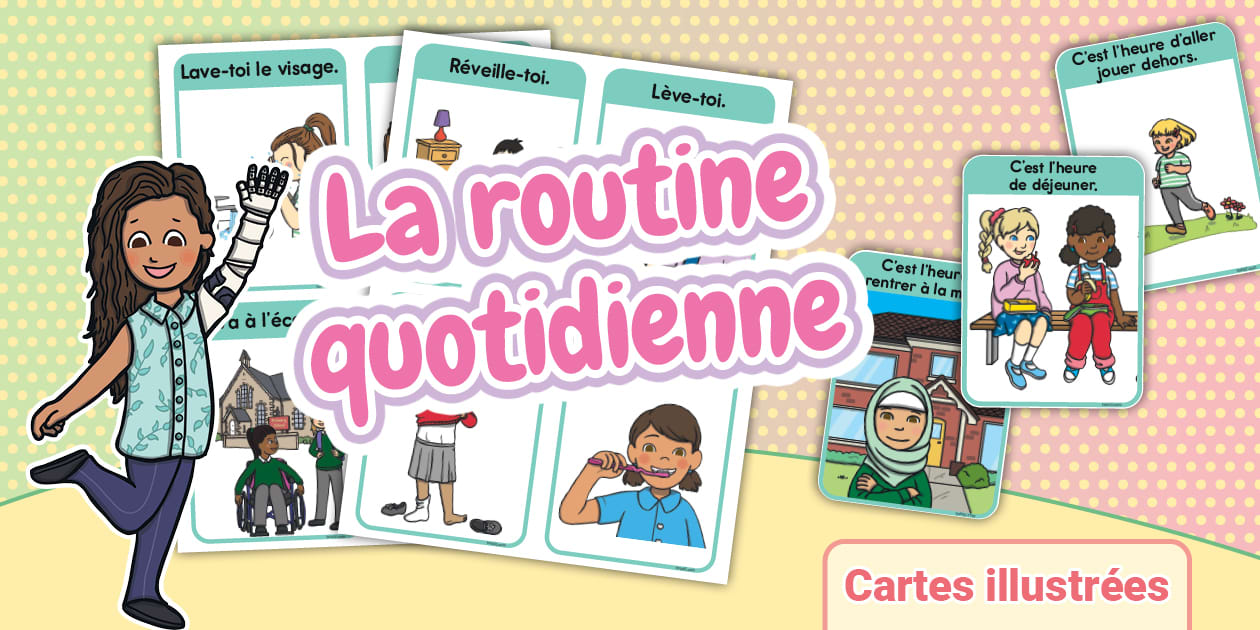 Cartes version filles - La routine quotidienne