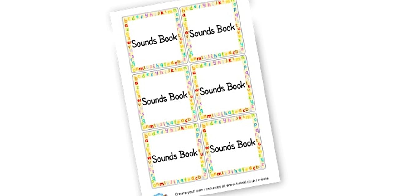 Sounds Book Labels - Book Labels Primary Resources - Twinkl