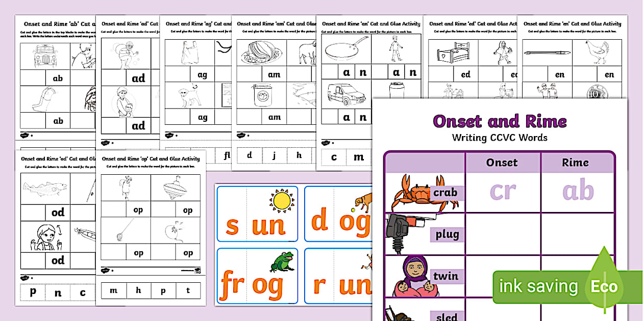 Onset and Rime Resource Pack (Teacher-Made) - Twinkl
