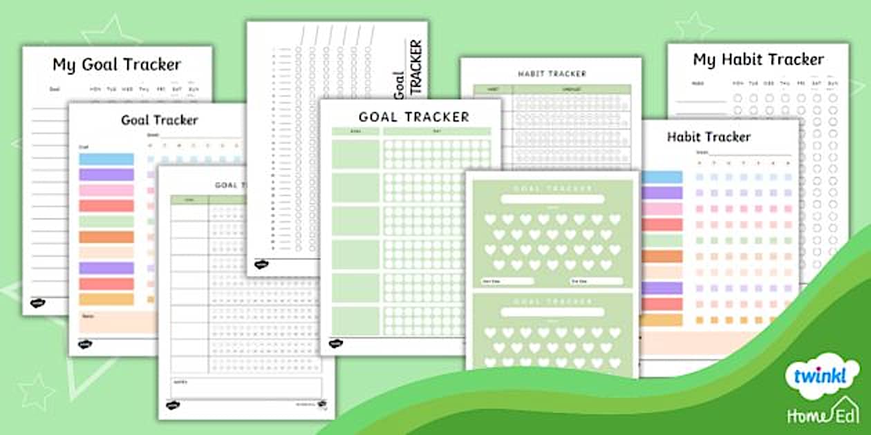 My Habit and Goal Tracker (teacher made) - Twinkl