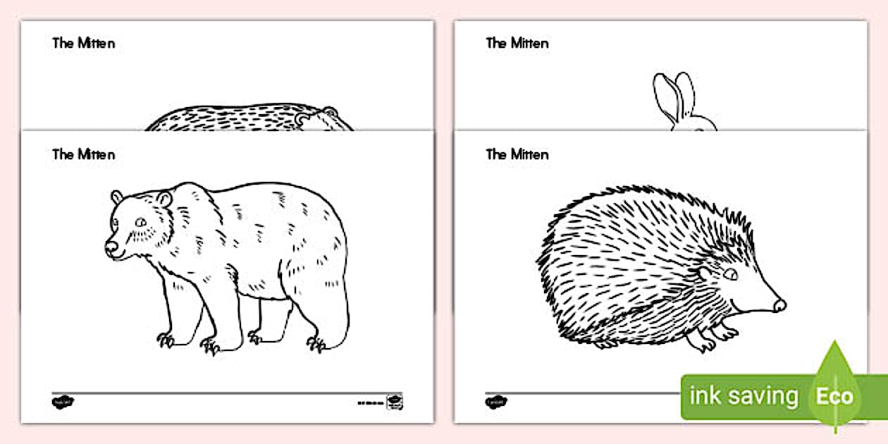 The Mitten Story Coloring Pages