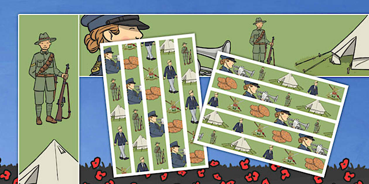 New Zealand Anzac Day Display Borders (teacher made)