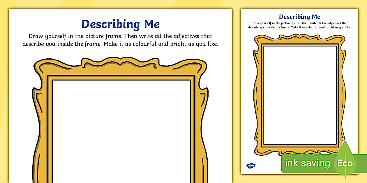 KS1 Describing Me Worksheet / Worksheet (teacher made)