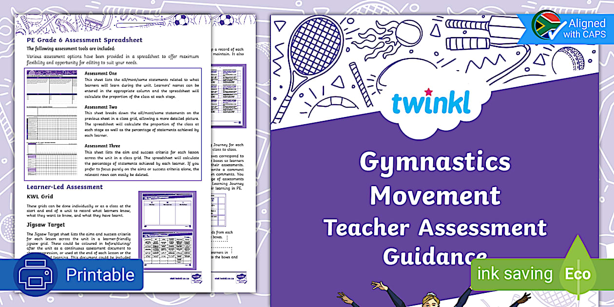 Grade 6 Physical Gymnastics Movement Assessment Guidance