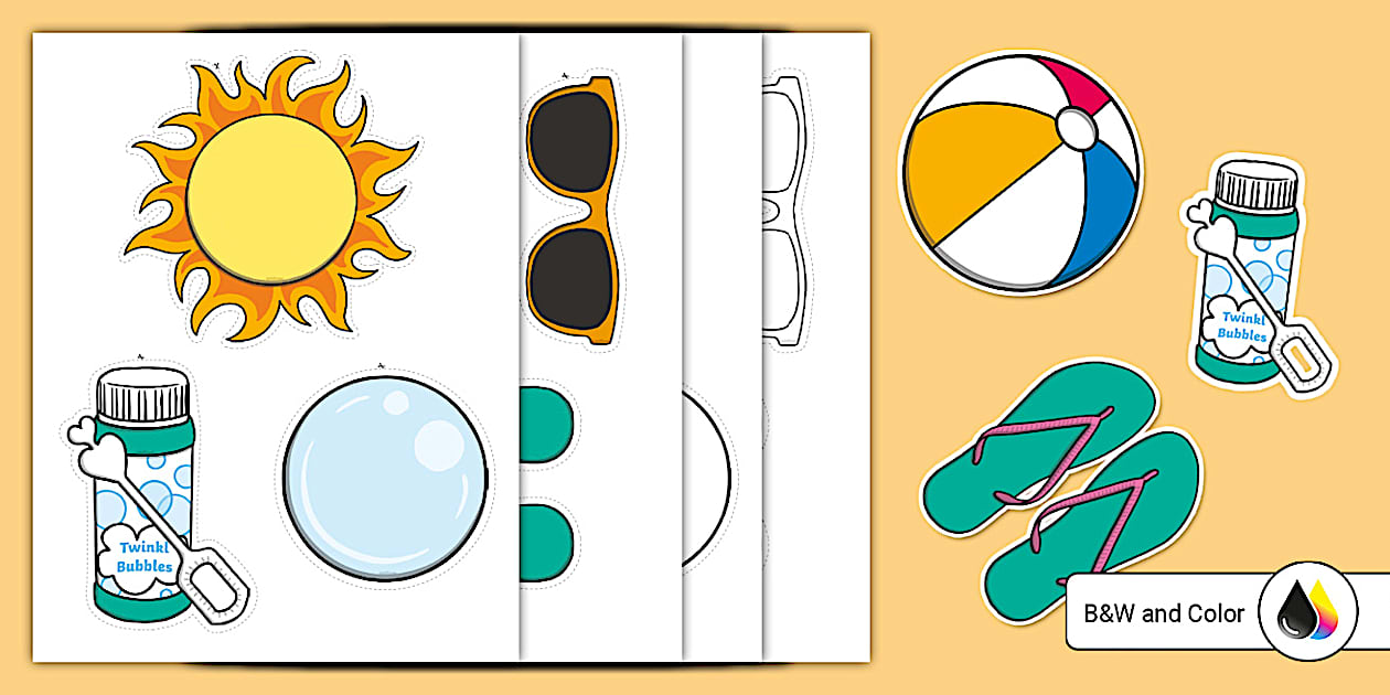 Summer Cut Outs Collection | Resource | Twinkl USA - Twinkl