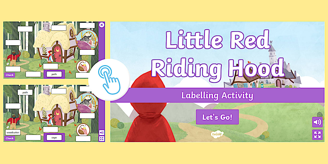 Little Red Riding Hood Interactive Game | Labelling Activity