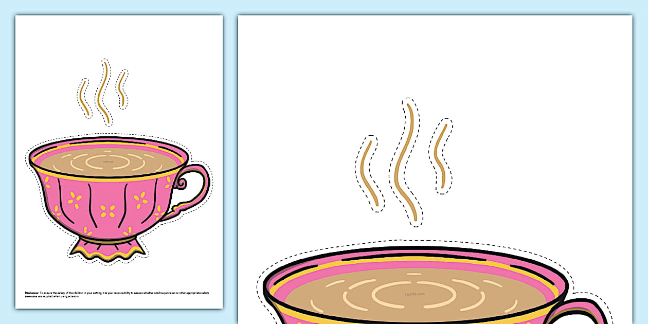 Tea Emoticon Cut-Out (teacher made) - Twinkl