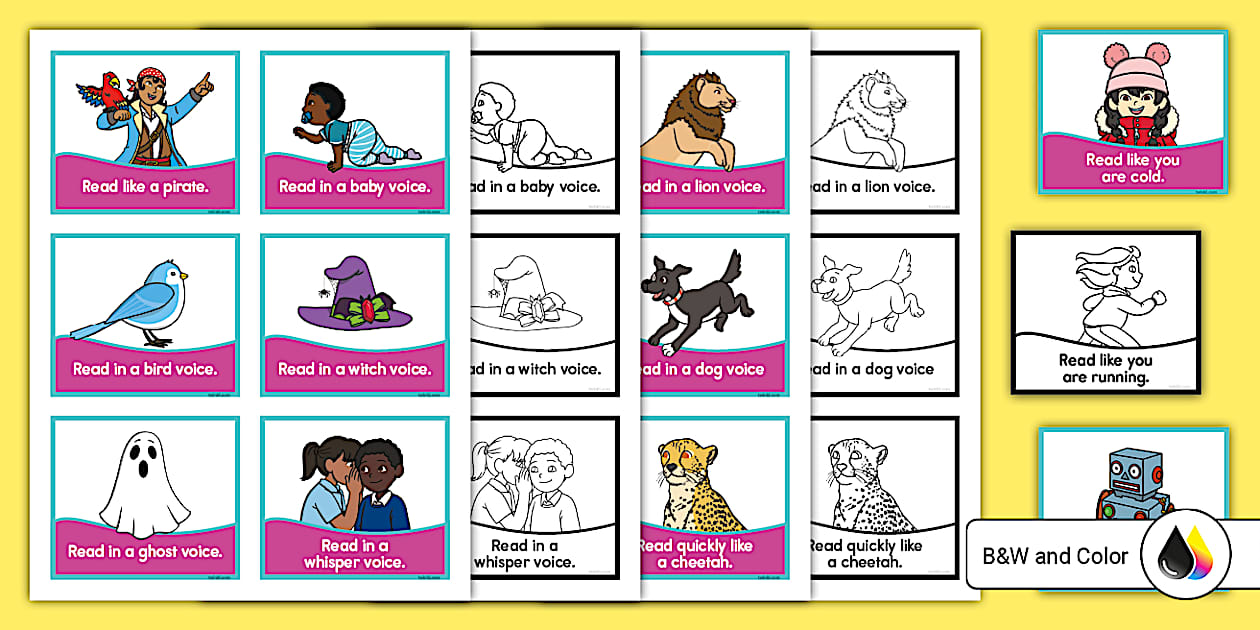 Fun With Fluency Voice Cards (teacher made) - Twinkl