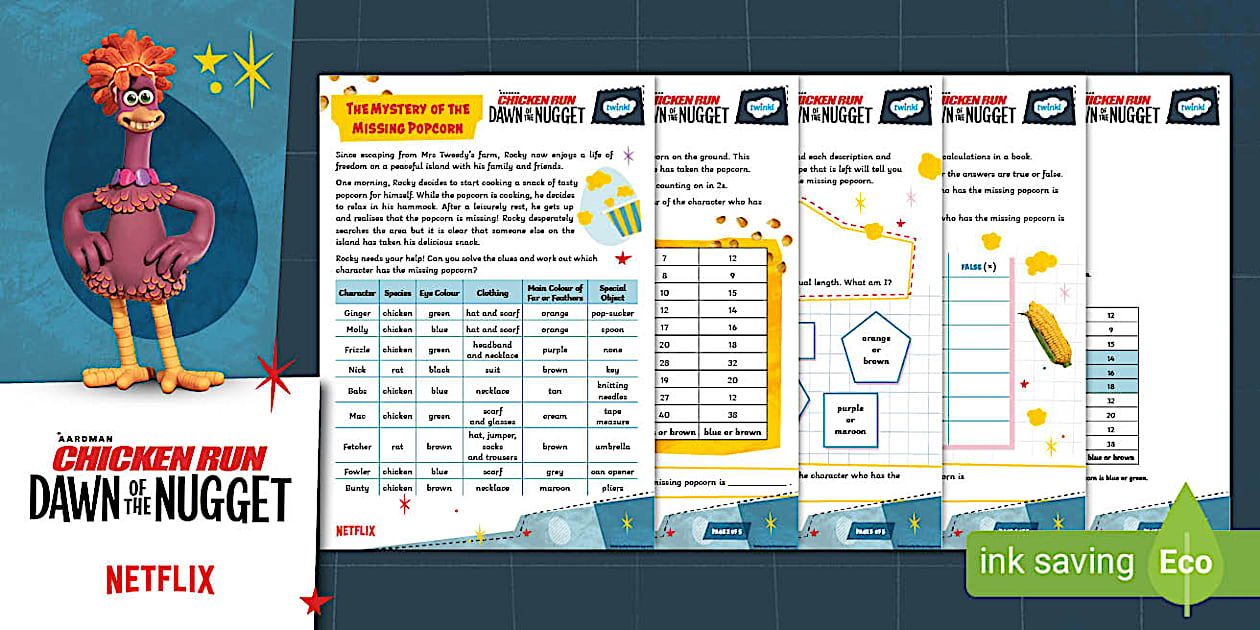 FREE! - 👉 Chicken Run: Dawn of the Nugget Maths Mystery [Ages 5-7]