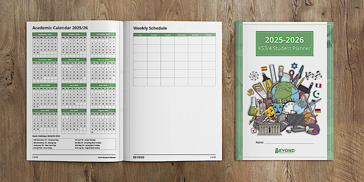 KS3/4 Student Planner 2025-2026 (teacher made) - Twinkl