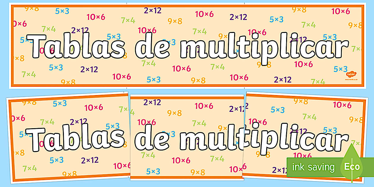 Pancarta: Tablas de multiplicar (teacher made) - Twinkl