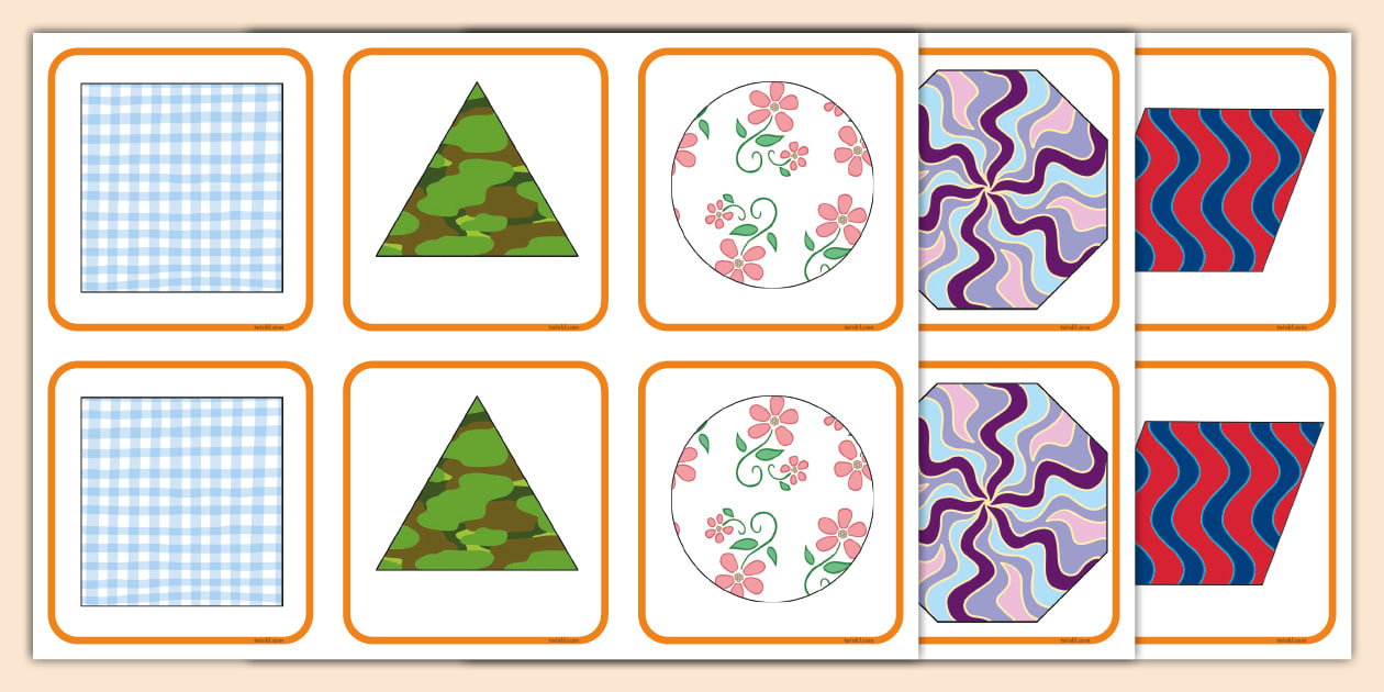 👉 2D Shape Pattern Matching Cards (teacher made) - Twinkl