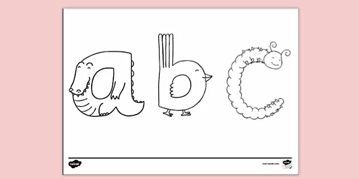 'ABC' Colouring Page | Colouring Sheets - Twinkl