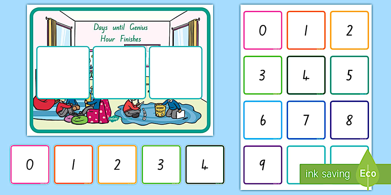 Genius Hour Countdown Display Poster (Hecho por educadores)