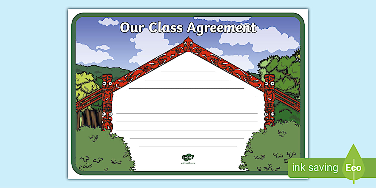 Our Class Agreement Display Poster (teacher made) - Twinkl