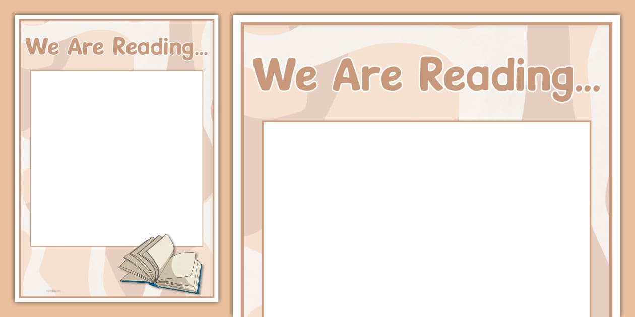 We Are Reading Neutral Balance-Themed Display Poster