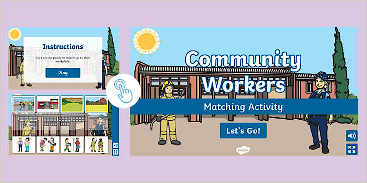Community Workers Matching Activity Twinkl Go (teacher made)
