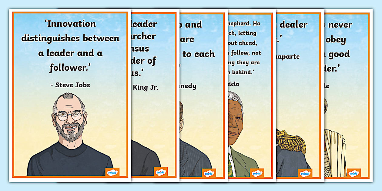 Leadership Quotes by Leaders Display Poster Pack