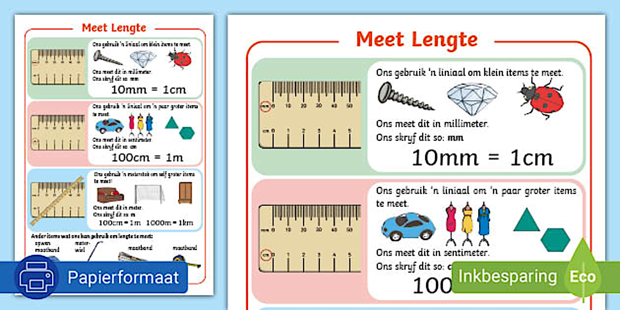 Meet Lengte Vertoonplakkaat (teacher made) - Twinkl