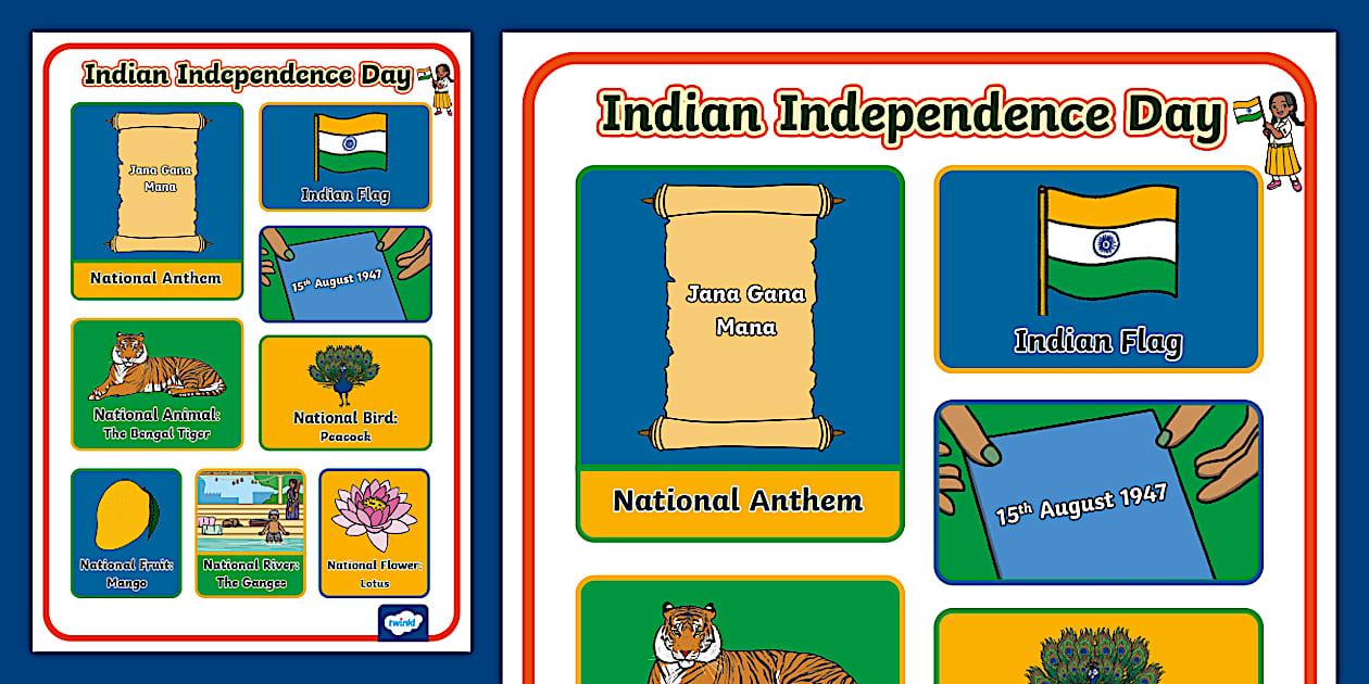FREE! - India Independence Day Poster For Kids - Twinkl India