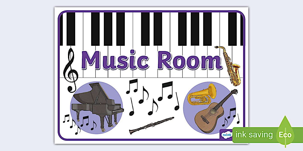 👉 Music Room Door Display Poster (teacher made) - Twinkl