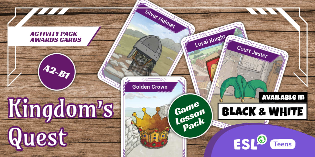 ESL Gamififed Grammar: Kingdom's Quest Award Cards