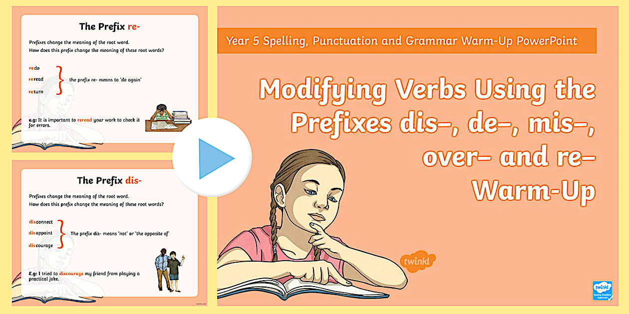 Creating Verbs With Prefixes PowerPoint - English - Twinkl