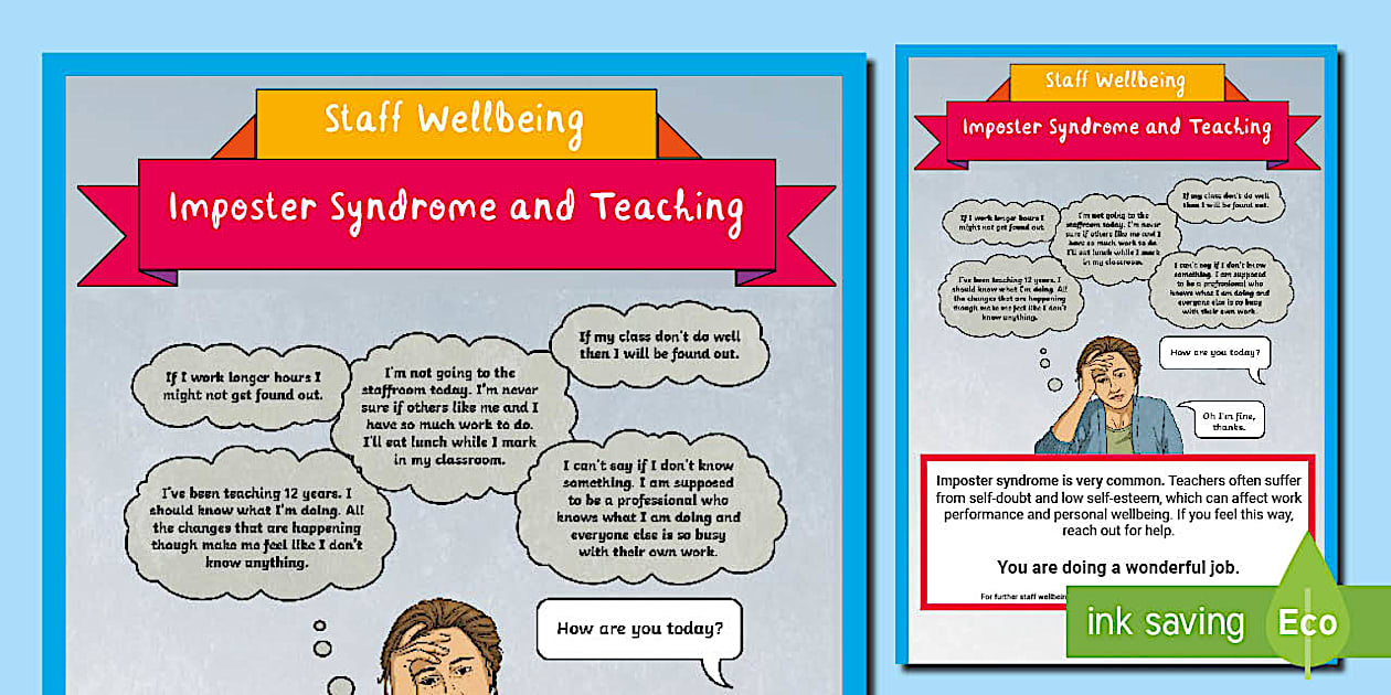 Staff Wellbeing: Imposter Syndrome Staff Poster for Teachers