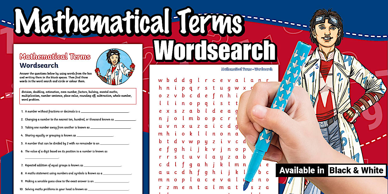 IP Maths–Term 1–Mathematical Terms – Wordsearch Quiz